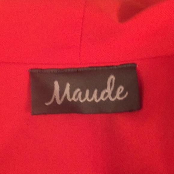 Maude | Jackets & Coats | Maude Orange Peplum Blazer | Poshmark